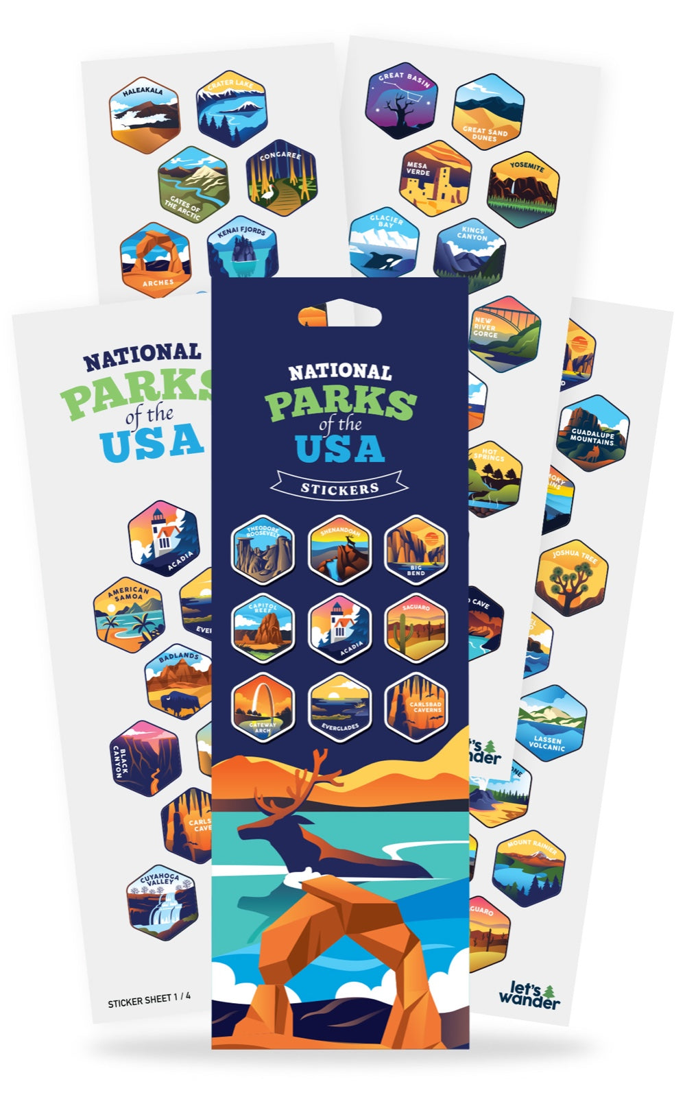 Lets Wander™ Extra National Parks Sticker Sheets – Let's Wander